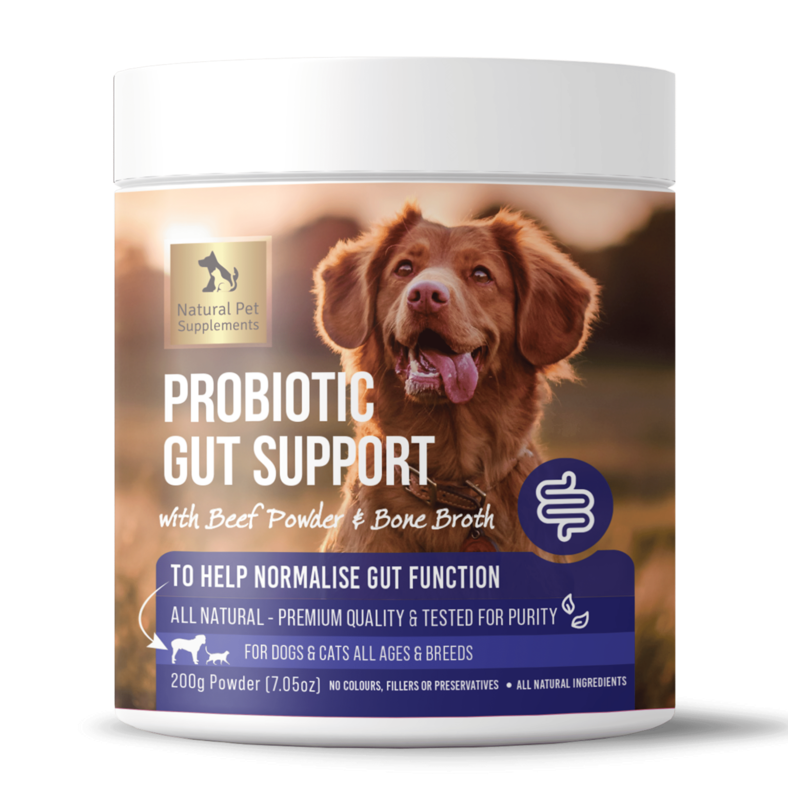 Natural Pet Supplements - Probiotic Gut Support - Greenpet